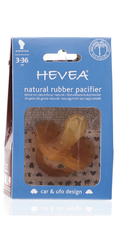 Buy Hevea Anatomical Natural Rubber Car & Ufo Design Pacifier at Well ...
