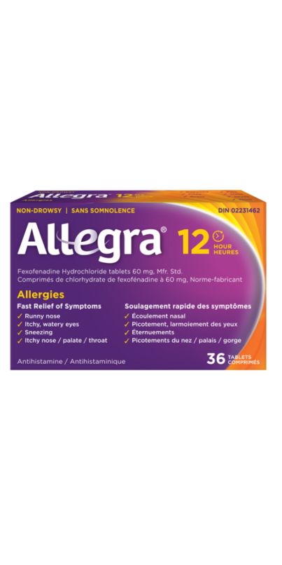 Buy Allegra Non-Drowsy 12 Hour Relief Allergy Tablets at Well.ca | Free ...