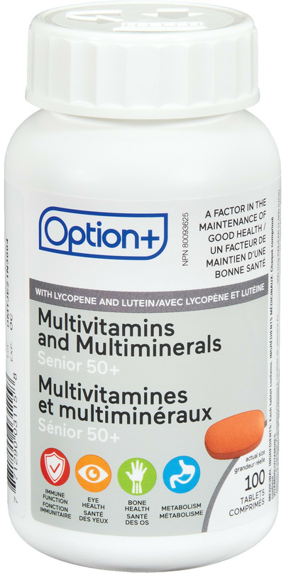 Buy Option+ Multivitamins and Multiminerals Senior 50+ at Well.ca ...