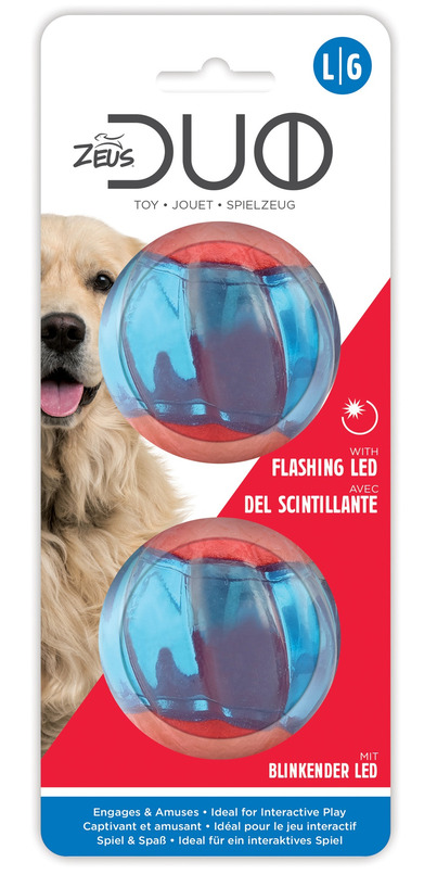 Buy Zeus DUO Ball Dog Toy with Flashing LED Large at Well.ca | Free ...