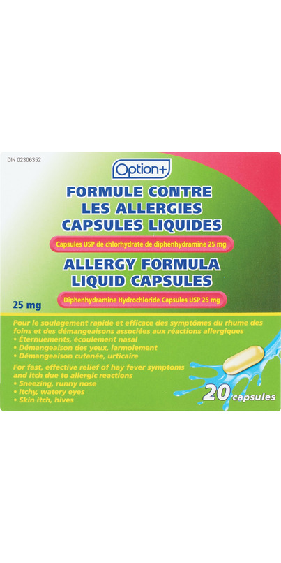 Buy Option+ Allergy Formula Liquid Capsules at Well.ca | Free Shipping ...