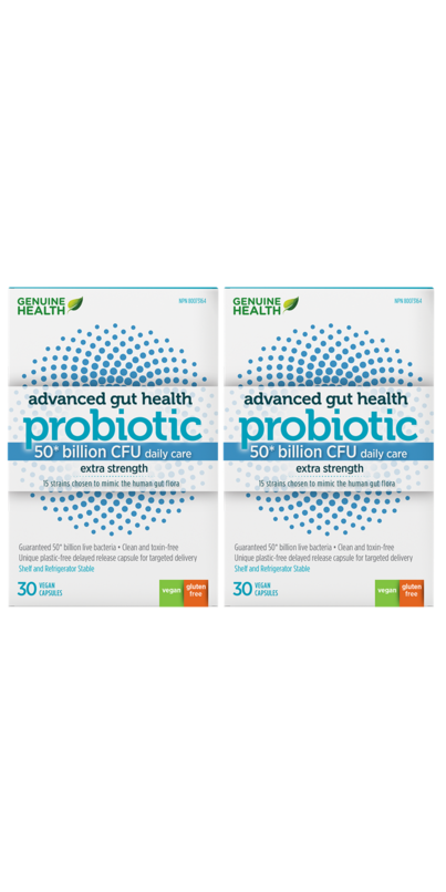 Buy Genuine Health Advanced Gut Health Probiotics 50 Billion CFU Bundle ...