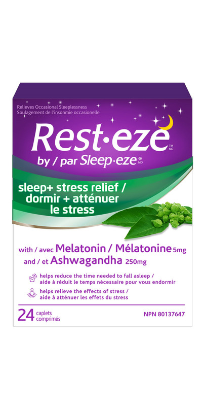 Buy Sleep-Eze Rest-eze Sleep+ Stress Relief Caplets at Well.ca | Free ...