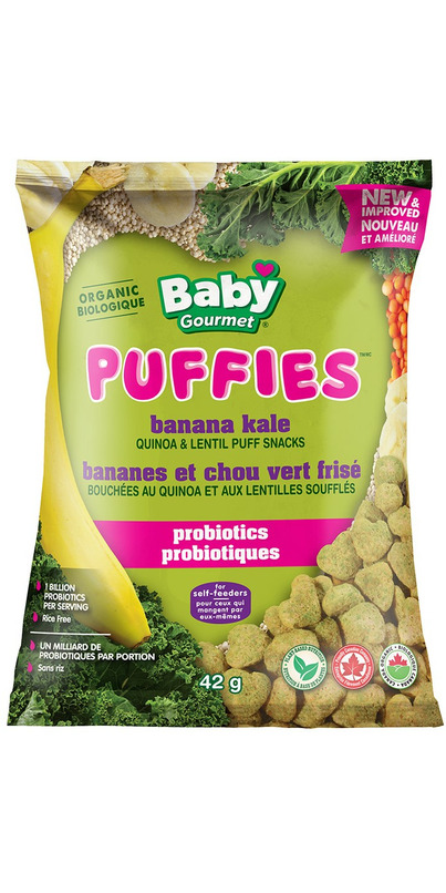 Buy Baby Gourmet Puffies Probiotics Banana Kale Puff Snacks from Canada ...
