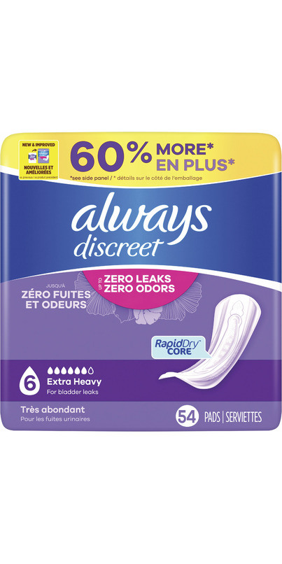 Buy Always Discreet Extra Heavy Pad at Well.ca | Free Shipping $35+ in ...