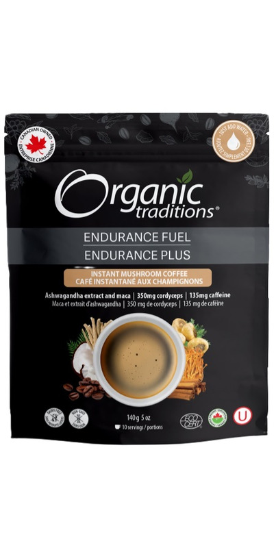 Buy Organic Traditions Endurance Fuel Instant Mushroom Coffee at Well ...