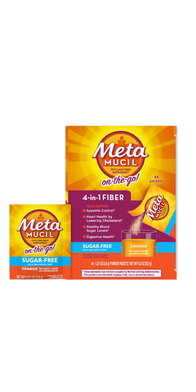 Buy Metamucil On The Go 4 in 1 Orange Sugar Free Smooth Texture Powder ...