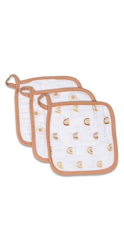 Achetez les débarbouillettes en mousseline pour bébé Lulujo Rainbow and ...