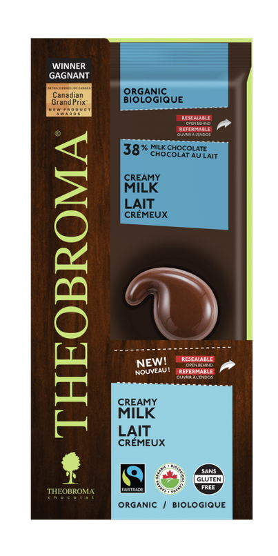 Buy Theobroma Chocolat Organic Creamy Milk 38% Cocoa Chocolate Bar at ...