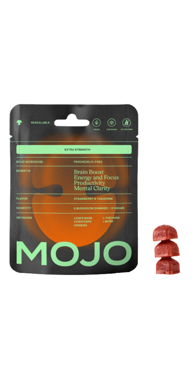 Buy MOJO Extra Strength Brain Boost Gummies Strawberry & Tangerine at ...