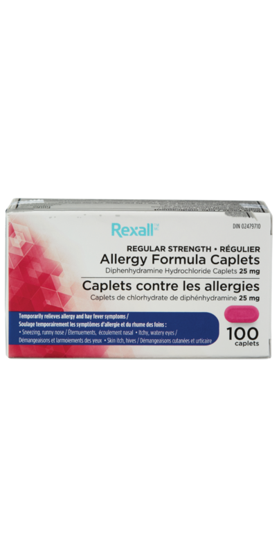 Buy Rexall Regular Strength Allergy Formula Caplets at Well.ca | Free ...