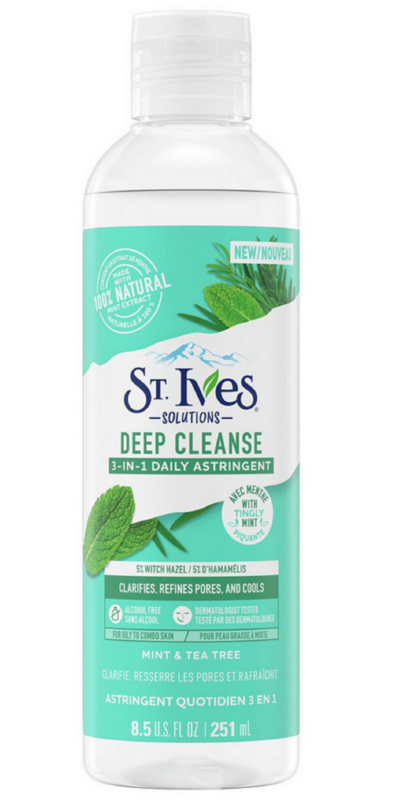 Buy St. Ives Solutions Deep Cleanse Mint & Tea Tree 3-in-1 Daily ...