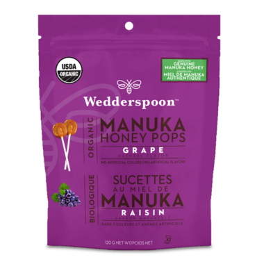Buy Wedderspoon Organic Manuka Honey Pops Grape at Well.ca | Free ...