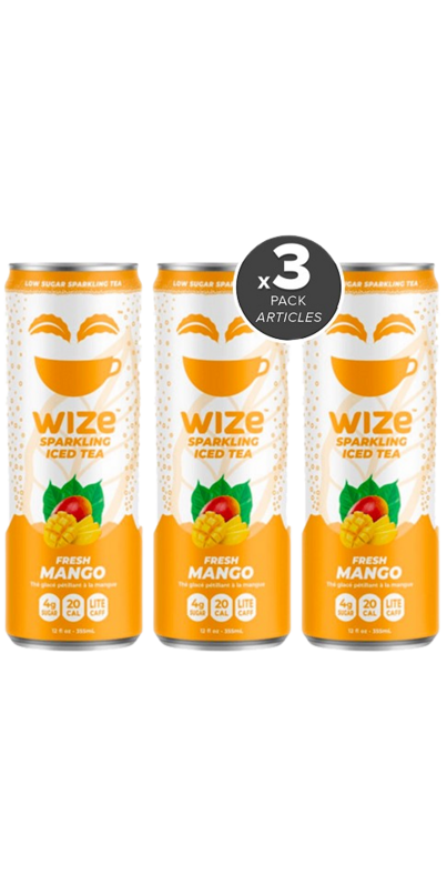 Buy Wize Iced Tea Sparkling Fresh Mango Bundle at Well.ca | Free ...