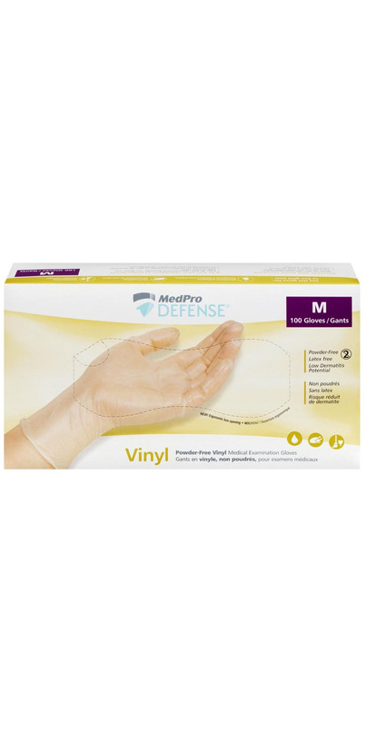 Achetez MedPro Defense Vinyl Powder-Free Exam Gloves Medium à Well.ca ...