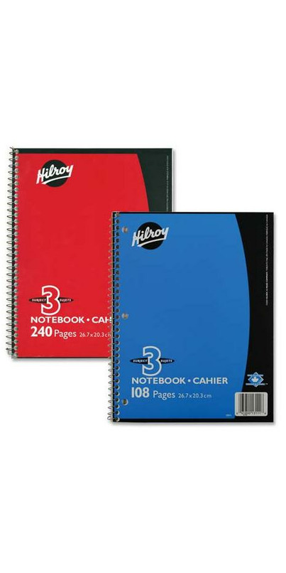 Buy Hilroy 3-Subject Notebook at Well.ca | Free Shipping $35+ in Canada