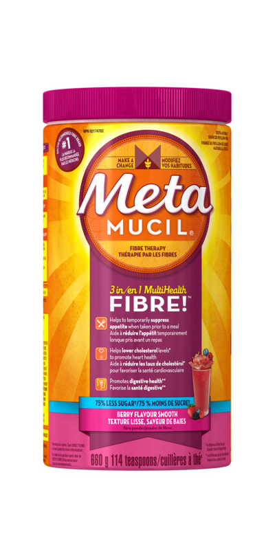 Buy Metamucil Smooth Texture Sugar Free Berry Fibre Powder at Well.ca ...