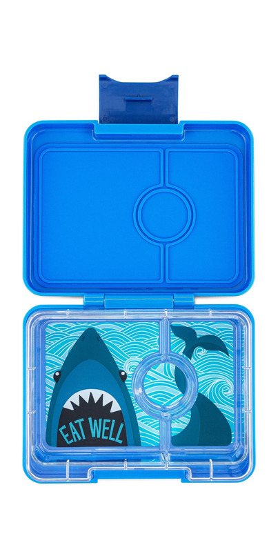 Buy Yumbox Snack Size 3 Compartment Bento Box Surf Blue Shark at Well ...