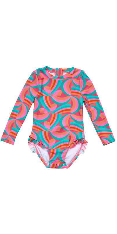 Buy Snapper Rock Long Sleeve Surf Suit Geo Melon at Well.ca | Free ...