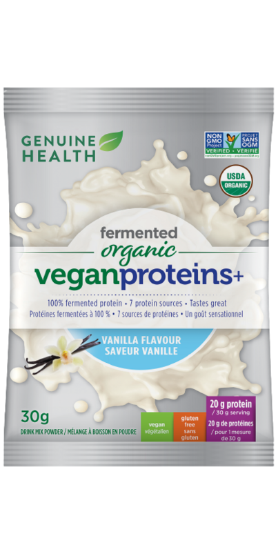 Buy Genuine Health Fermented Organic Vegan Proteins+ Vanilla Sample at ...