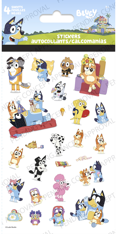 Buy Trends Bluey 4 Sheet Stickers at Well.ca | Free Shipping $35+ in Canada