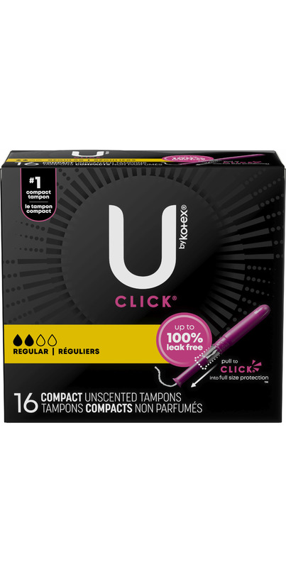 Buy U by Kotex Click Compact Tampons Regular Unscented at Well.ca ...