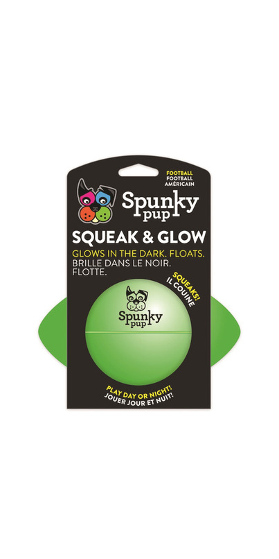 Achetez Spunky Pup Squeak & Glow Football à Well.ca | Livraison gratuite pour 35 $+ au Canada