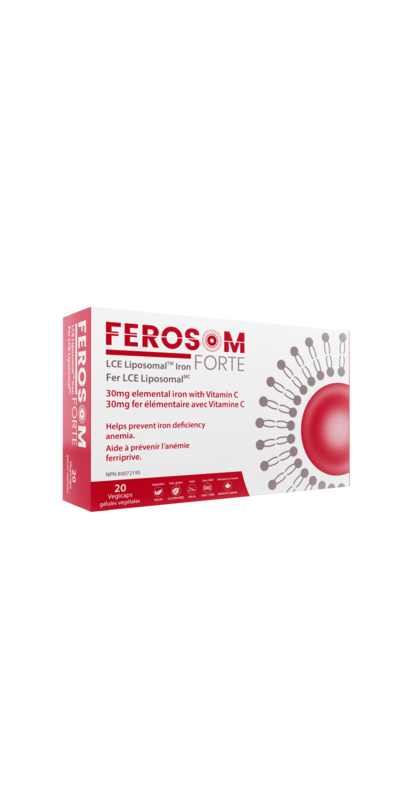 Buy Ferosom Forte LCE Liposomal Iron Capsules at Well.ca | Free ...