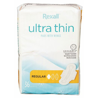 Buy Rexall Ultra Thin Pads With Wings Regular at Well.ca | Free ...