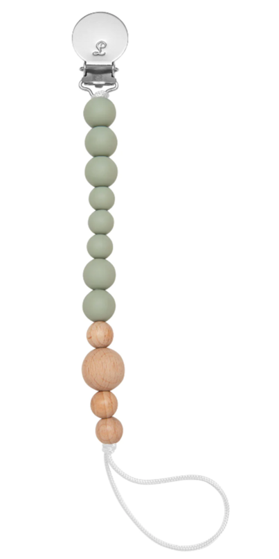 Buy Loulou Lollipop Colour Block Silicone & Wood Pacifier Metal Clip ...