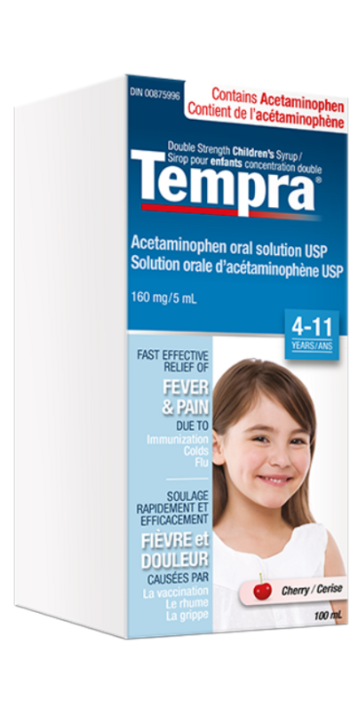 Buy Tempra Fever & Pain Relief Syrup Cherry (4-11 yrs) at Well.ca ...