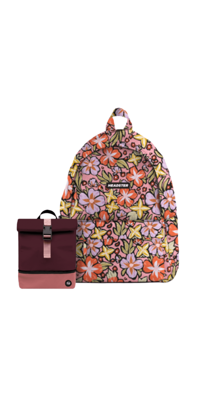 Buy Headster Kids Backpack Retro Bloom Peaches & Lunchbox Berry Jam ...