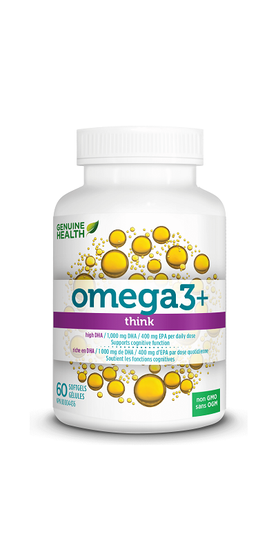Buy Genuine Health Omega3+ Think at Well.ca | Free Shipping $35+ in Canada