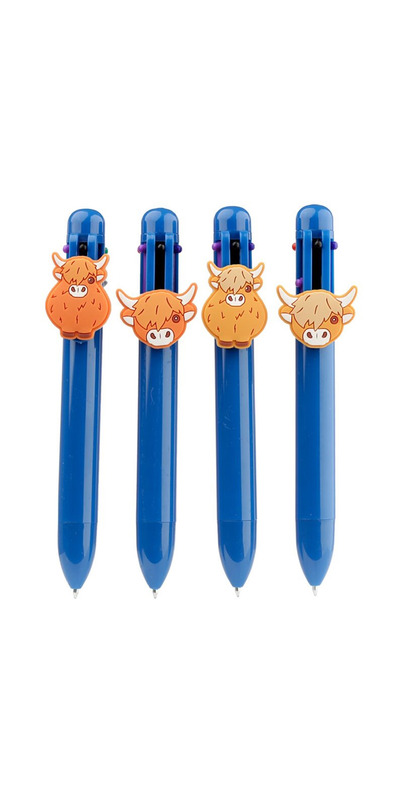 Buy Puckator Highland Coo Multi Colour Pen with Cow with Charm at Well ...