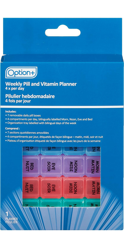 Buy Option+ Weekly Pill and Vitamin Planner 4x Daily at Well.ca | Free ...