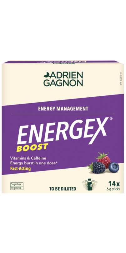 Buy Adrien Gagnon Energex Boost Vitamins & Caffeine Sticks Berries at ...