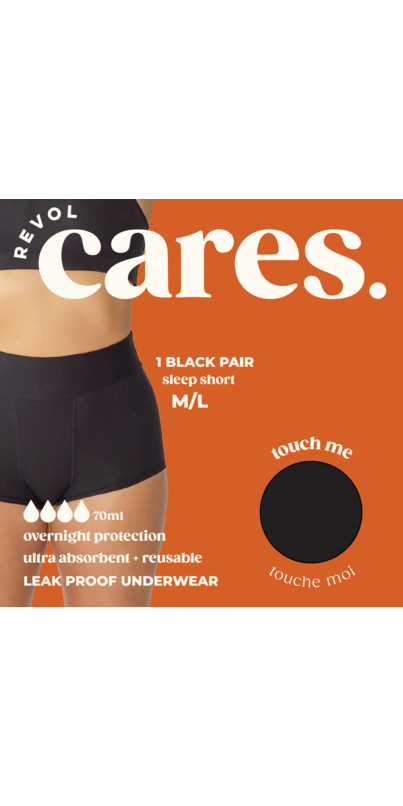 Buy Revol Cares Period Sleep Short Black at Well.ca | Free Shipping $35 ...