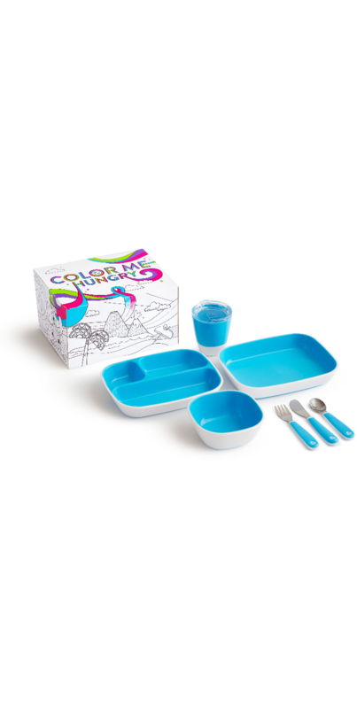 Buy Munchkin Color Me Hungry Toddler Dining Set Blue at Well.ca | Free ...
