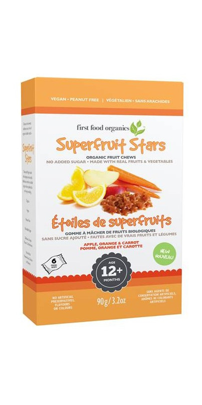 Buy First Food Organics Superfruit Stars Apple, Orange & Carrot at Well ...