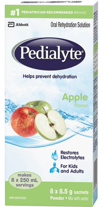 Buy Pedialyte Electrolyte Powder Sticks Oral Rehydration Solution Apple ...