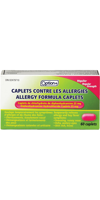 Buy Option+ Allergy Formula Caplets 25mg at Well.ca | Free Shipping $35 ...