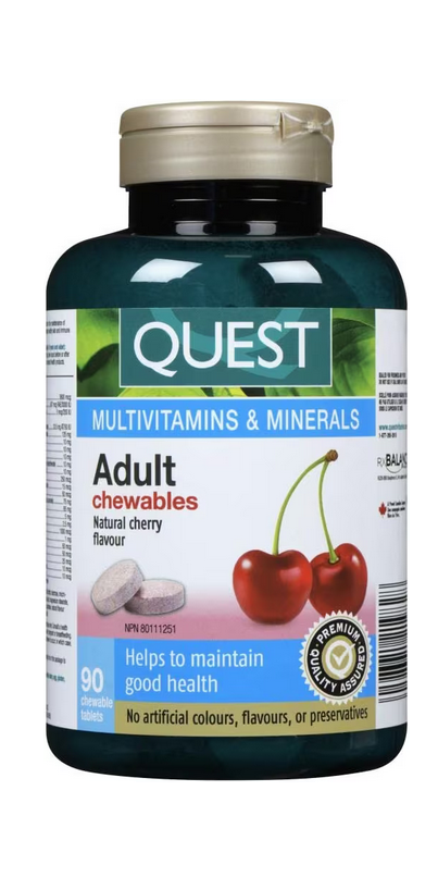Buy Quest Adults Chewable Multivitamins & Minerals Natural Cherry at ...