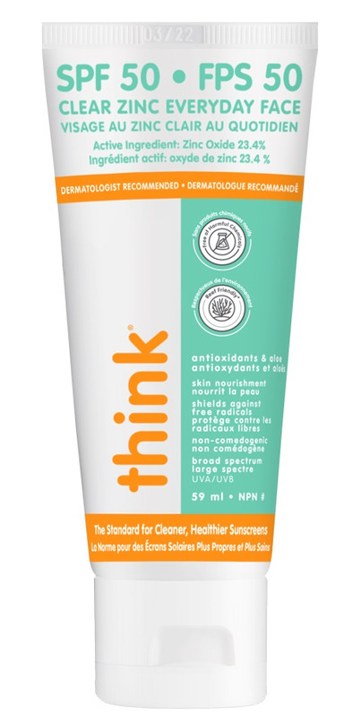 Buy think Clear Zinc Everyday Face Sunscreen SPF 50 at Well.ca | Free ...