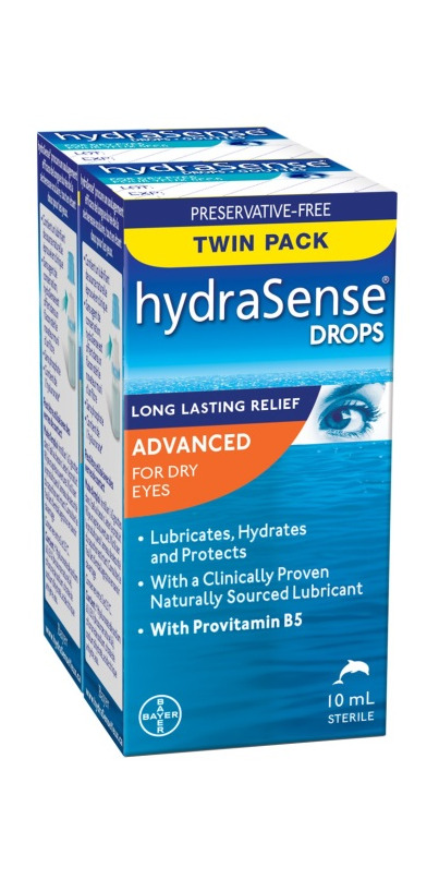 Buy hydraSense Advanced Eye Drops For Dry Eyes Twin Pack from Canada at ...