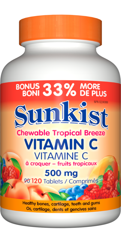 Buy Sunkist Vitamin C Chewable Tropical Breeze 500 mg at Well.ca | Free ...