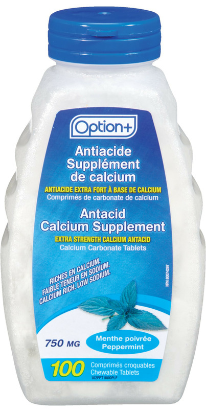 Buy Option+ Calcium Extra Strength Antacid Peppermint at Well.ca | Free ...