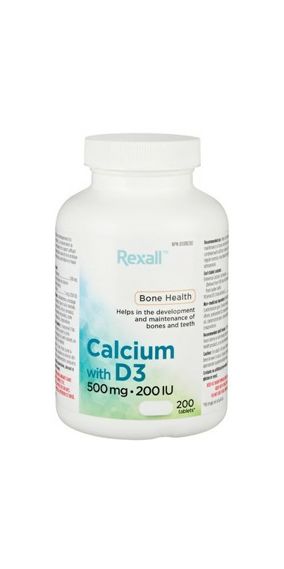 Buy Rexall Calcium with D3 500mg 200IU Value Size at Well.ca | Free ...