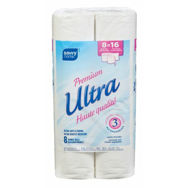 Buy Savvy Home Bathroom Tissue 3ply Ultra Double Roll at Well.ca | Free ...