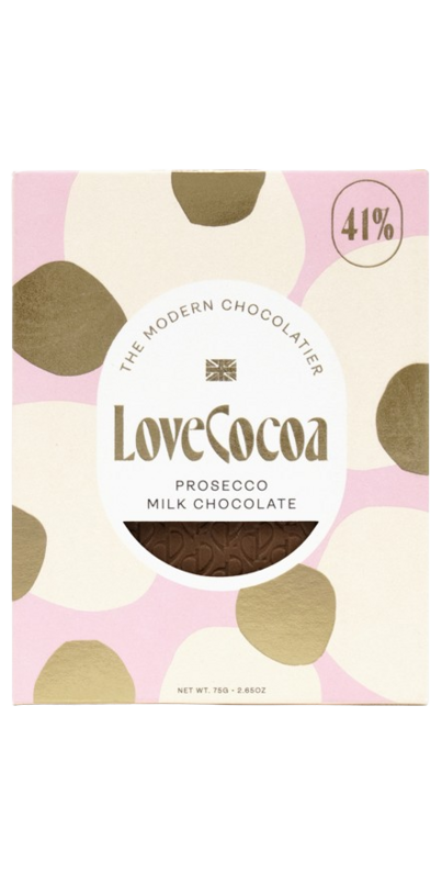 Buy Love Cocoa Milk Chocolate Bar Prosecco at Well.ca | Free Shipping ...