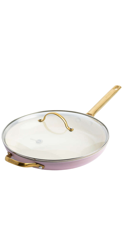 Buy GreenPan Padova Reserve 12 Inch Covered Fry Pan with Lid Blush at ...